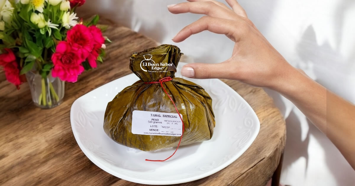 Tamales listos para servir - Tamales Tolimenses El Buen Sabor Edgar